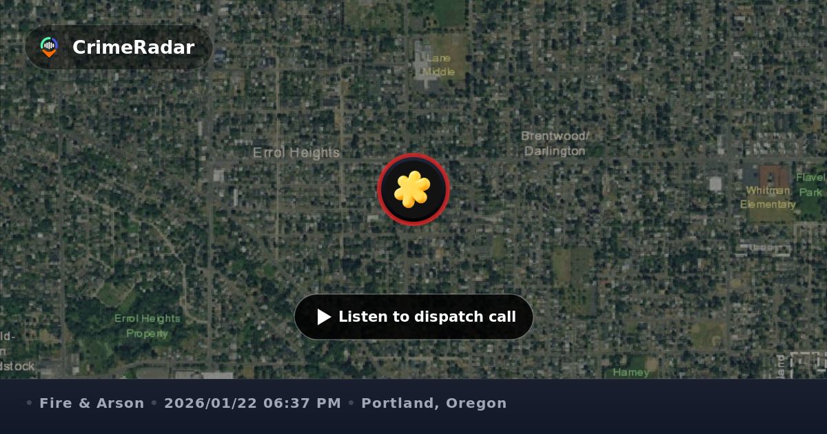 Fire crew responds to carbon monoxide alarm, Portland OR | CrimeRadar