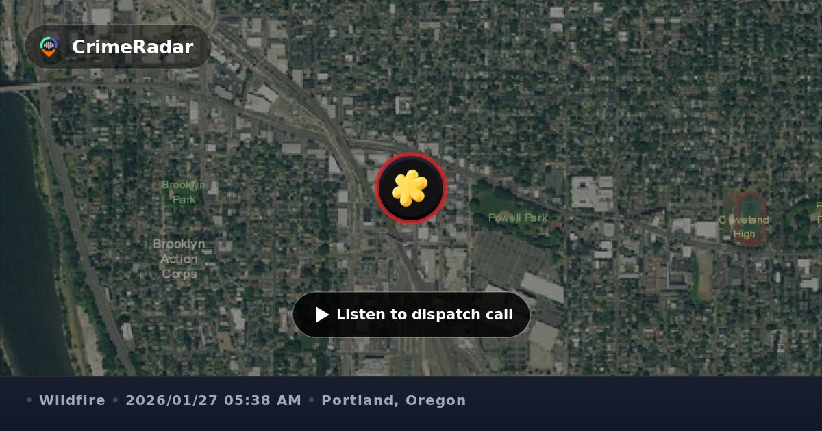 Small vegetation fire near Southeast Gladstone Street, Portland OR ...