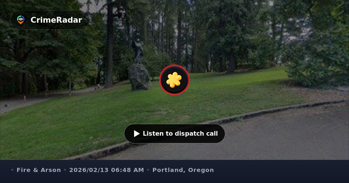 Small fire near Sacajawea statue in southwest Portland, Portland OR ...