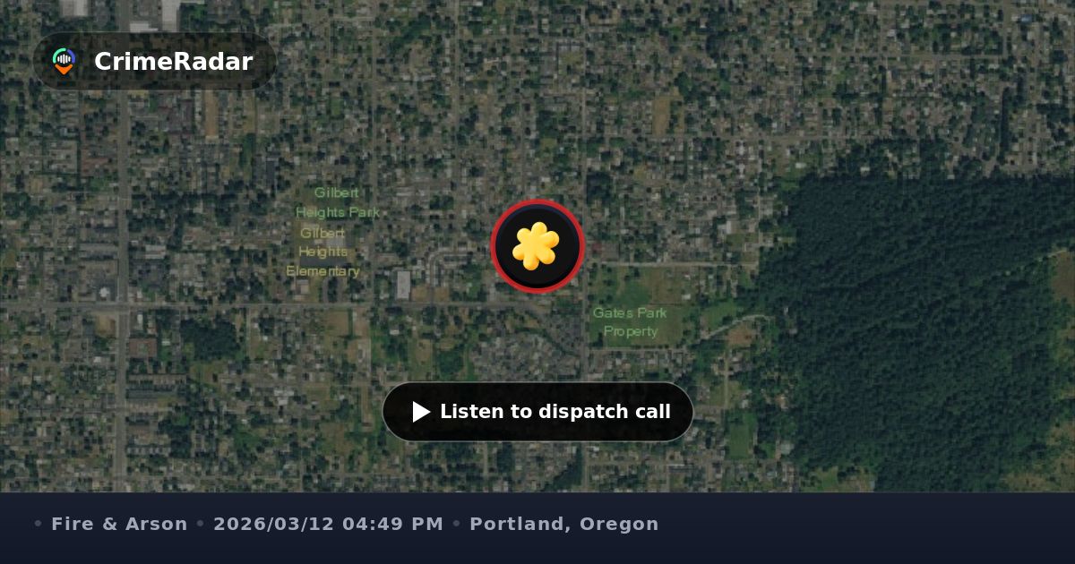 Smoke reported near Gates Park in Southeast Portland, Portland OR ...