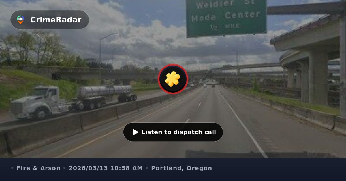 Tow truck fire on southbound I-5 in Portland, Portland OR | CrimeRadar