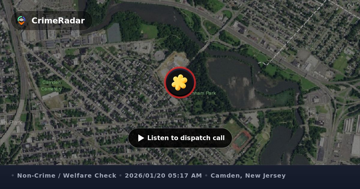 Officers conduct welfare check near Haddon Ave, Camden NJ | CrimeRadar