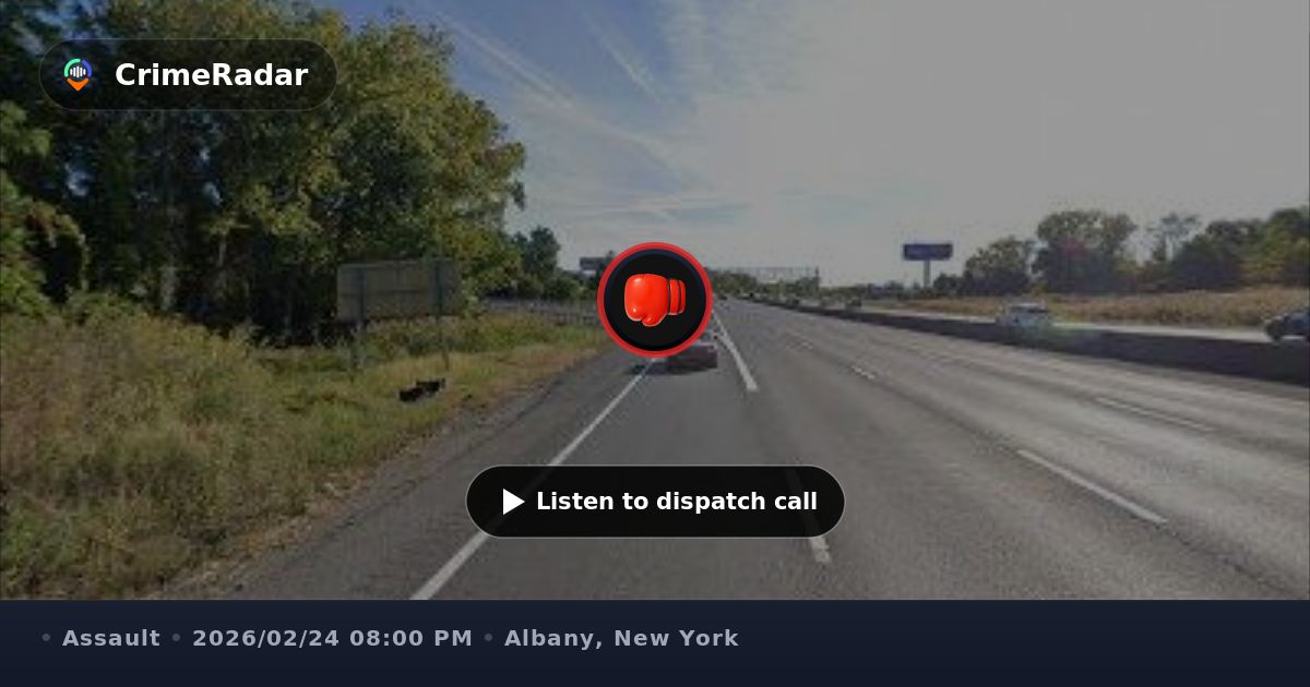 Man running into traffic and fighting on I-90, Albany NY | CrimeRadar