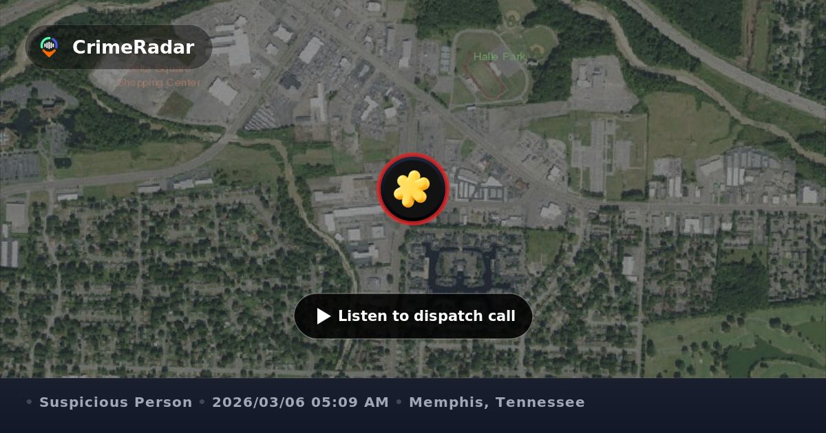Suspicious person sleeping near vehicle at apartments, Memphis TN ...
