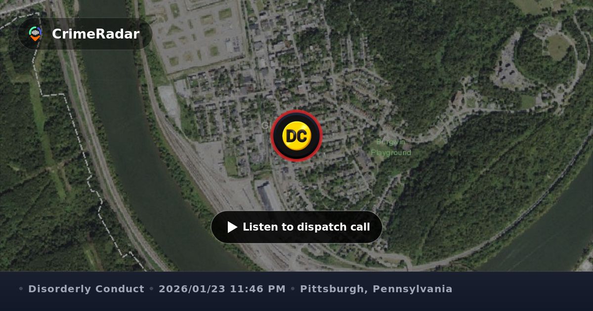 Possible noise complaint near Glenwood Ave, Pittsburgh PA | CrimeRadar