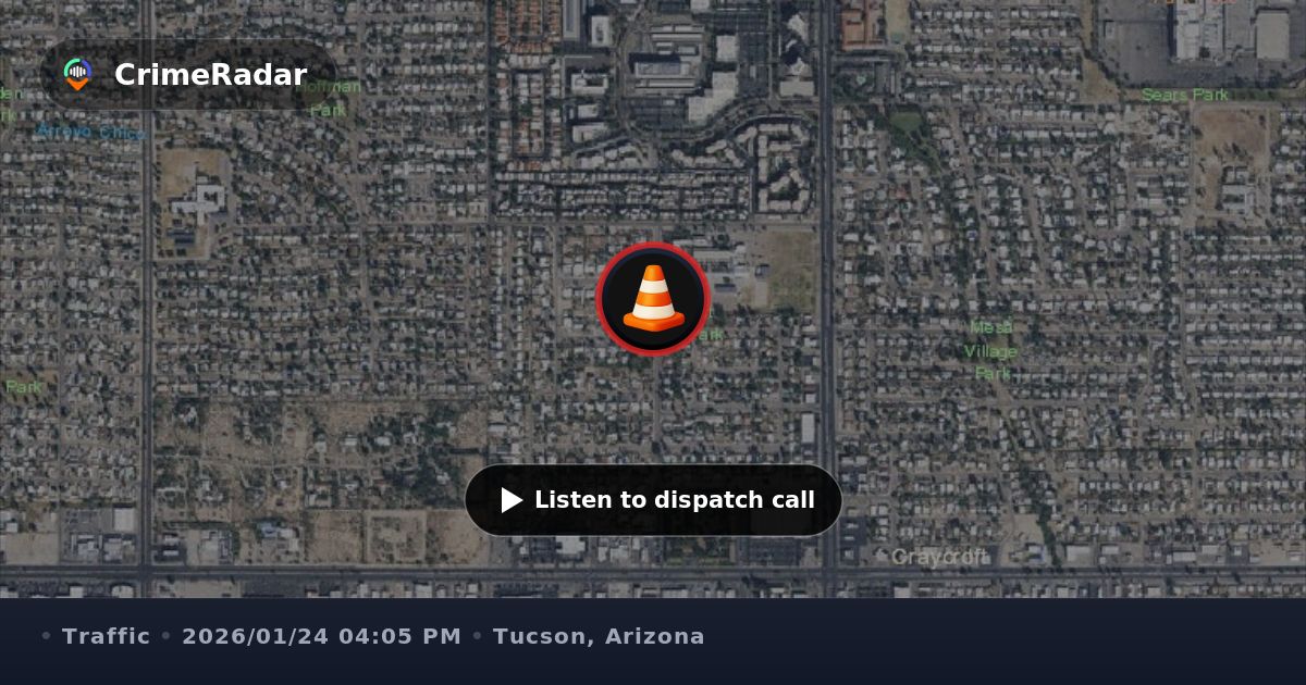 Traffic accident near South Rosemont Avenue, Tucson AZ | CrimeRadar