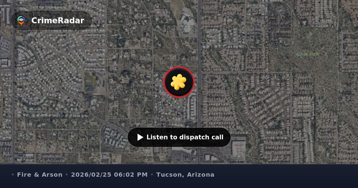 Fire alarm at East Field Canyon Place address, Tucson AZ | CrimeRadar