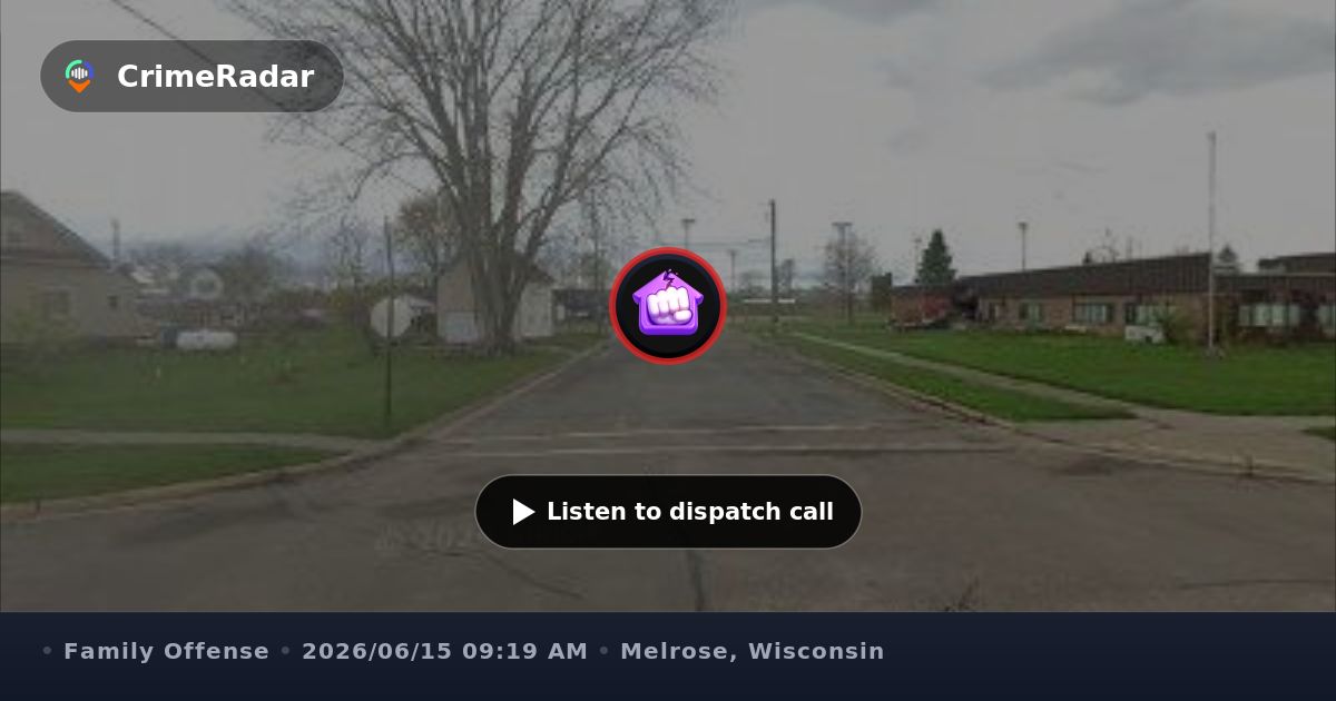 Woman reports ex following her in Melrose, Melrose WI | CrimeRadar