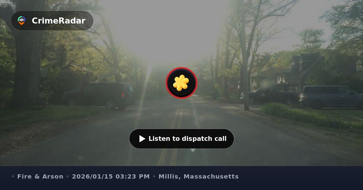 Alarm at elderly residence on Union St, Millis MA | CrimeRadar