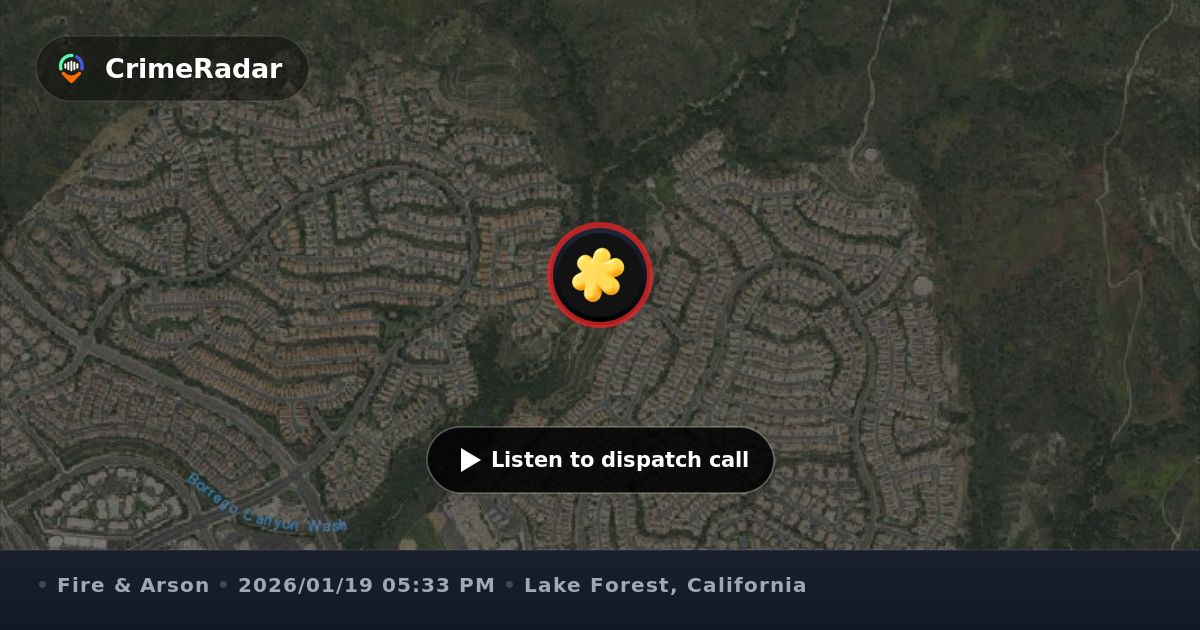 Fire crew responds to gas leak near community center, Lake Forest CA ...