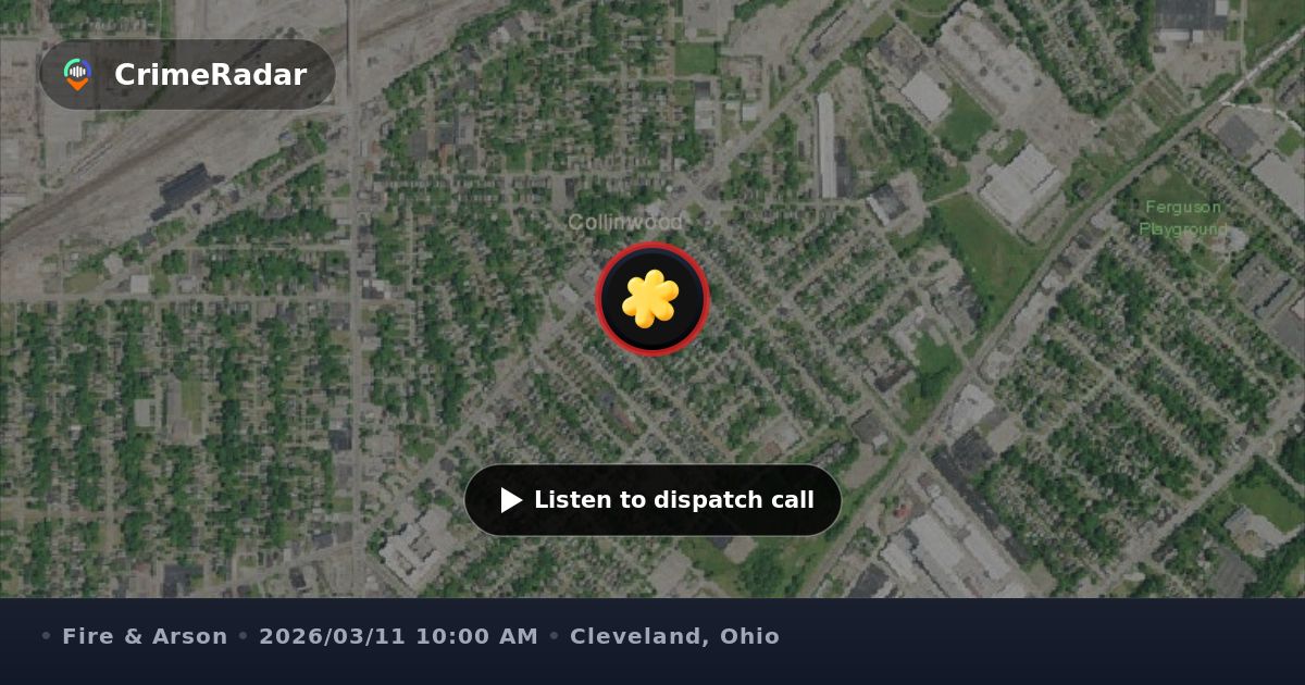 House fire with victim and downed power lines, Cleveland OH | CrimeRadar