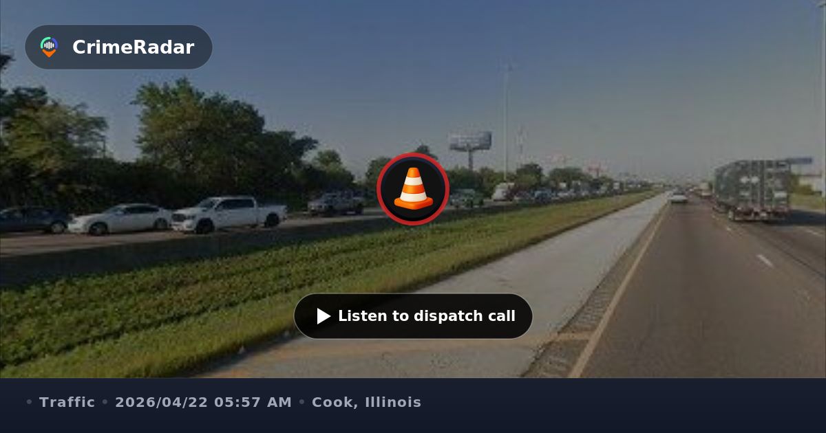 Crash on I-55 northbound involving truck and car, Cook County IL ...