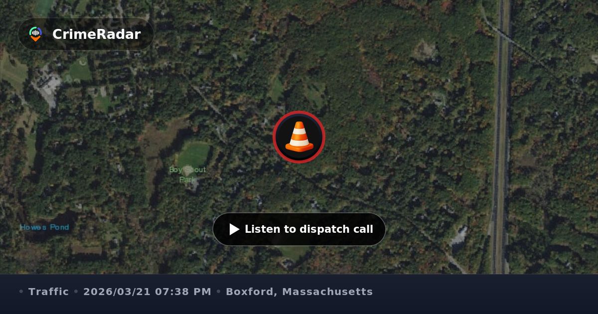 Single car crash into woods on Topsfield Road, Boxford MA | CrimeRadar