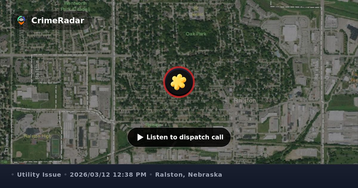 Utility pole damage reported on Main Street, Ralston NE | CrimeRadar