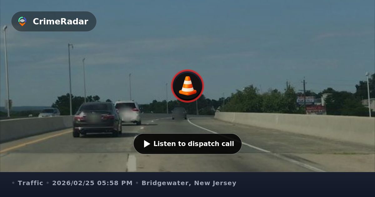 Crash with leg injury near Somerville Circle, Bridgewater NJ | CrimeRadar