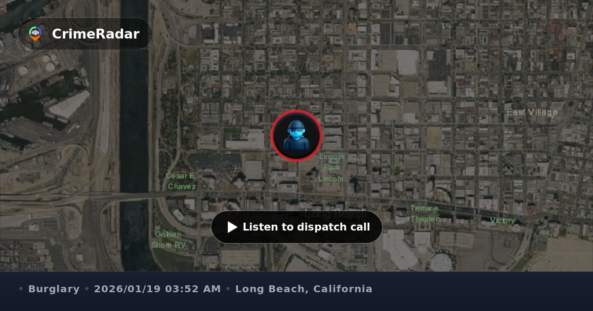 Possible burglary at restaurant on Ocean Blvd, Long Beach CA | CrimeRadar