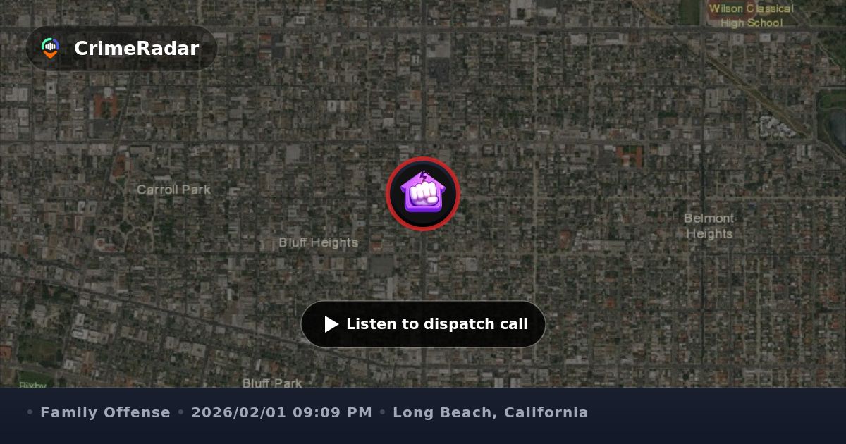 Officers respond to welfare check near E 2nd St, Long Beach CA | CrimeRadar