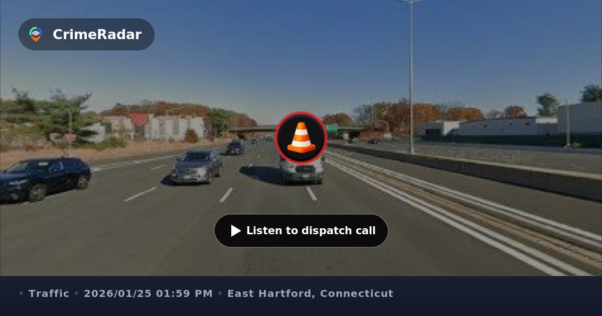 Truck stuck in snowbank on I-84 off-ramp, East Hartford CT | CrimeRadar