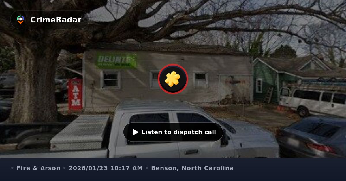 Vehicle fire near West Church Street in Benson, Benson NC | CrimeRadar