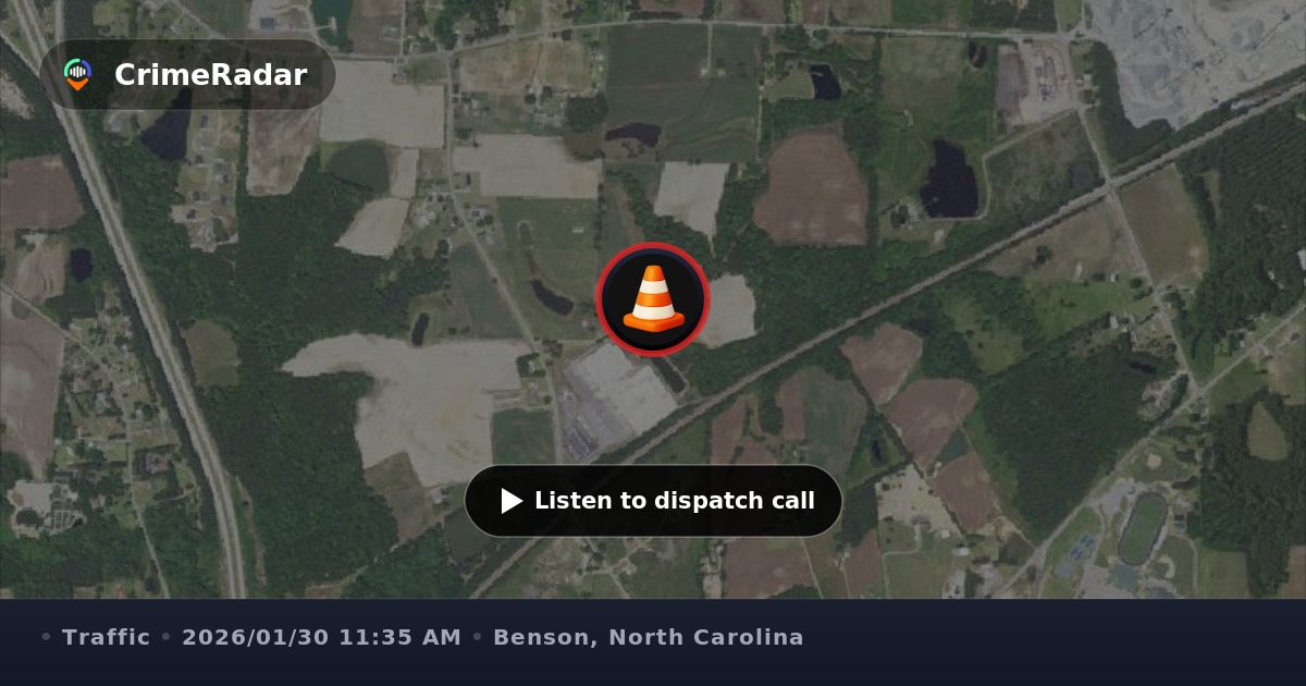 Highway patrol responds to minor traffic incident, Benson NC | CrimeRadar