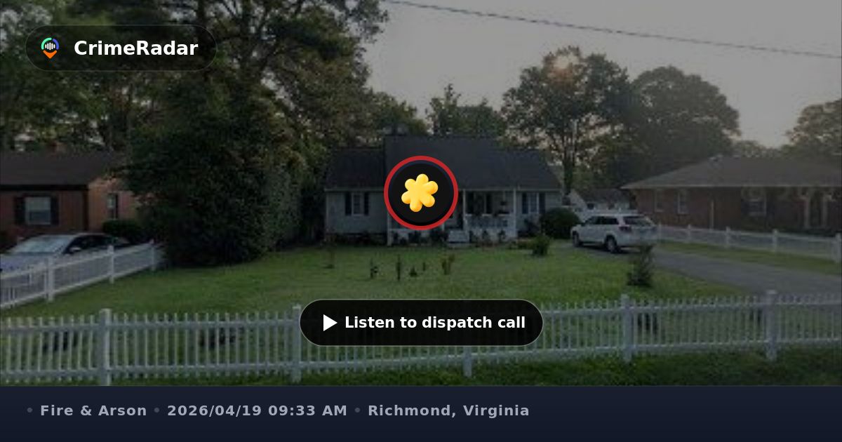 Small kitchen grease fire at Dixon Drive home, Richmond VA | CrimeRadar