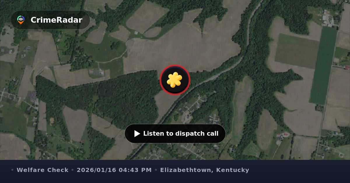 Possible welfare concern near Poplar Trace, Elizabethtown KY | CrimeRadar