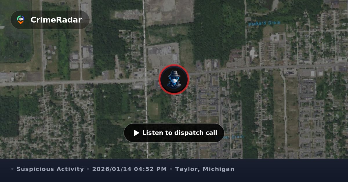 Officers check on parked car near Stacy St, Taylor MI | CrimeRadar