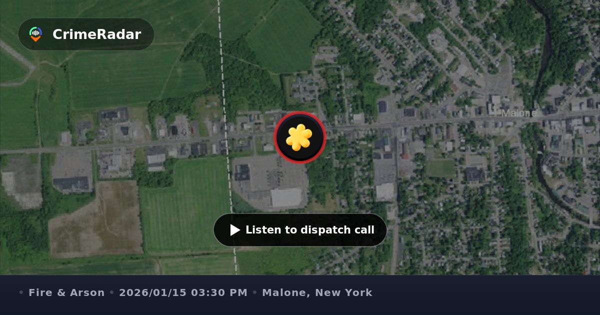 Propane tank fire contained near Finney Blvd, Malone NY | CrimeRadar