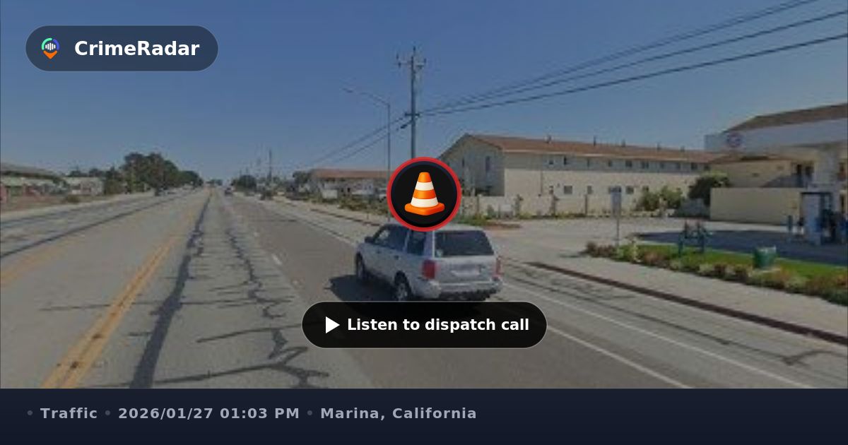 Wrong-way vehicle reported near Reservation Rd, Marina CA | CrimeRadar