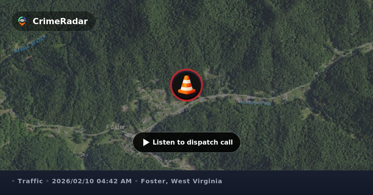 Single-vehicle crash near Foster Auto injures two, Foster WV | CrimeRadar