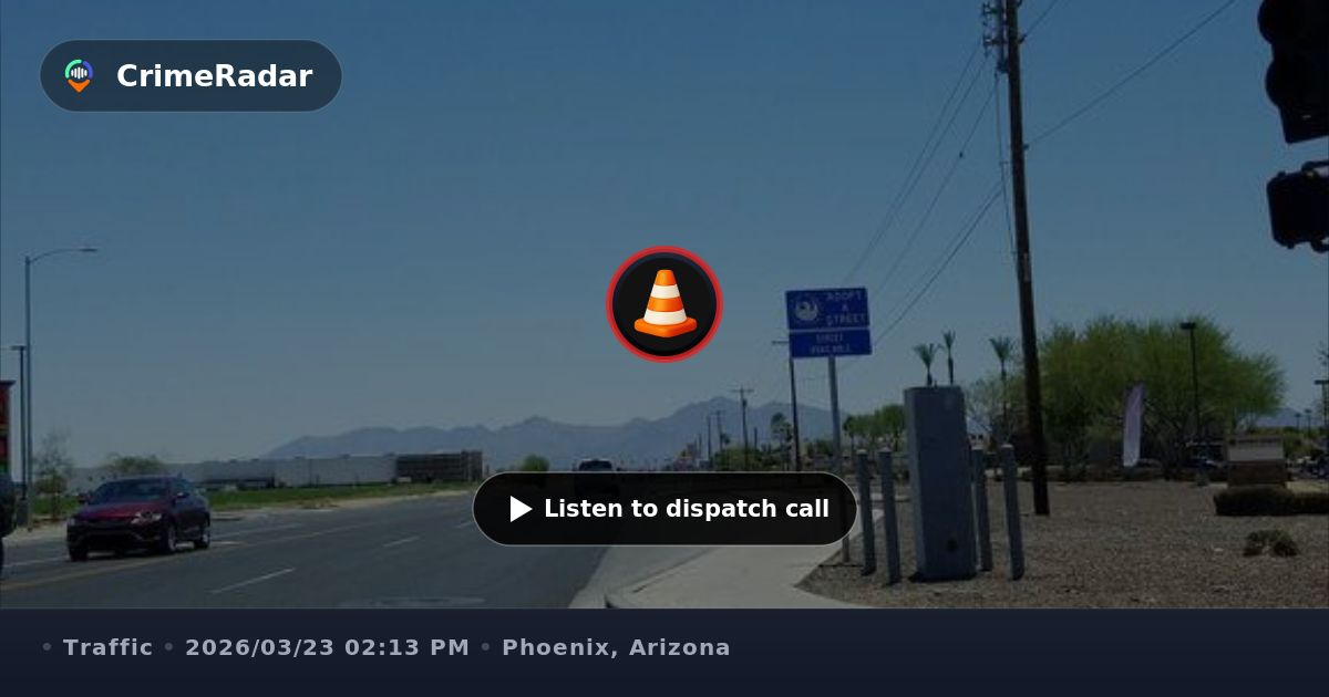 Traffic collision involving DPS vehicle at 99th Avenue, Phoenix AZ ...