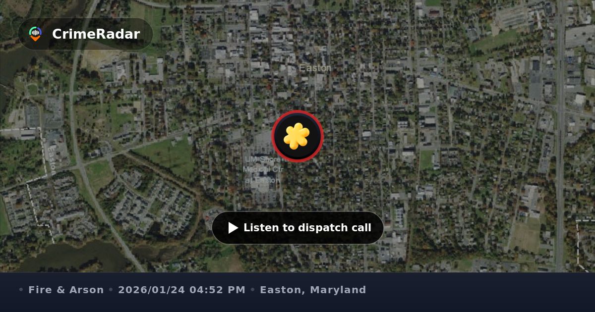 Fire crews battle large house fire on Brook Ln, Easton MD | CrimeRadar