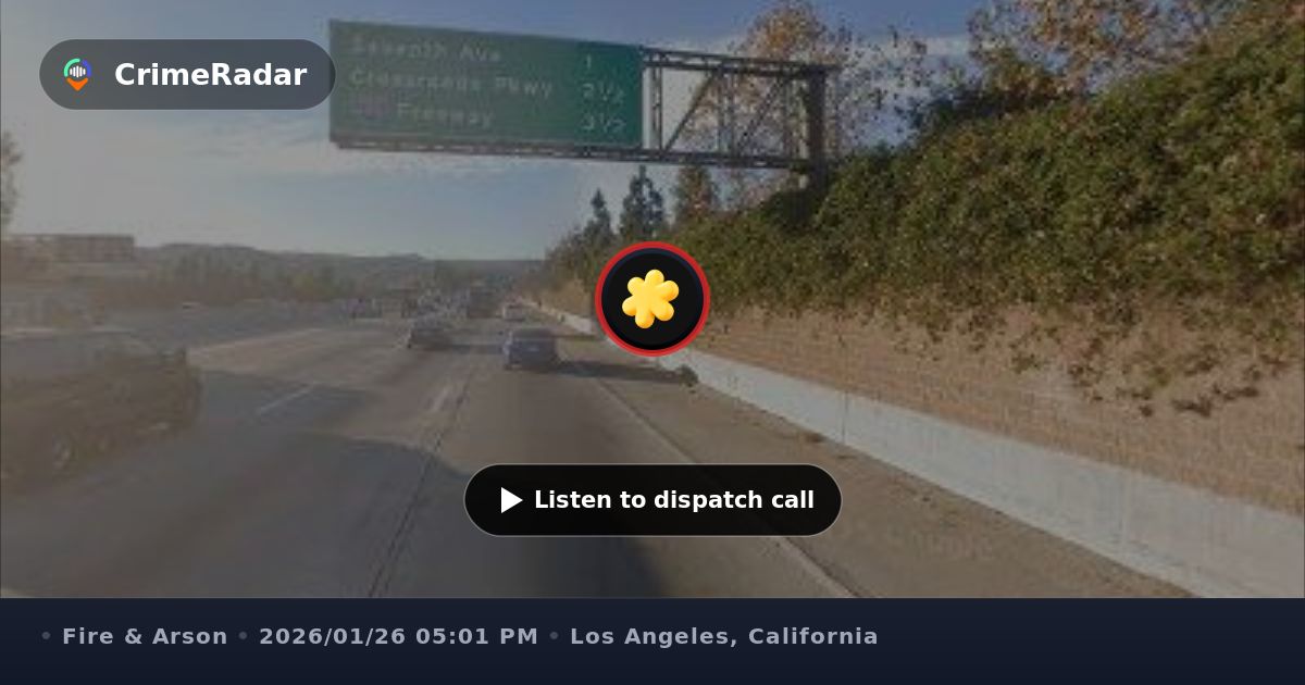 Fire reported under freeway bridge on Highway 60, Los Angeles County CA ...
