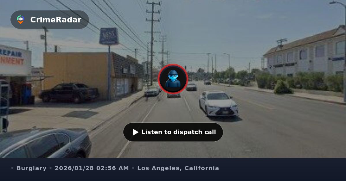 Deputies pursue burglary suspect near Beck Ave, Los Angeles CA | CrimeRadar