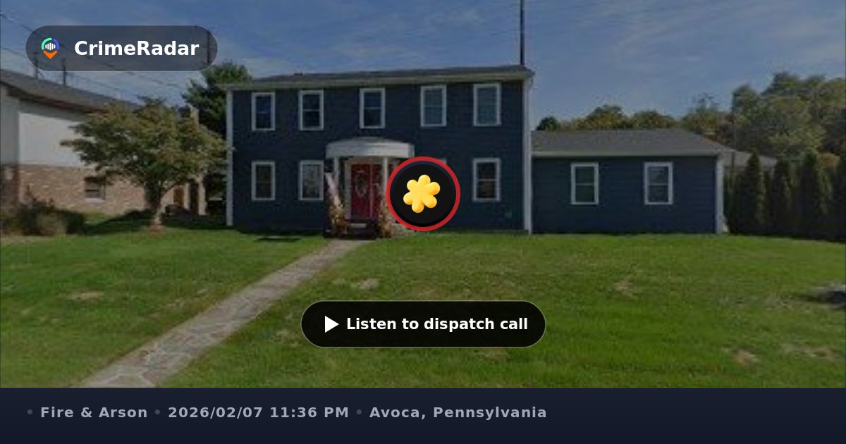 Firefighters battle garage fire near William St, Avoca PA | CrimeRadar