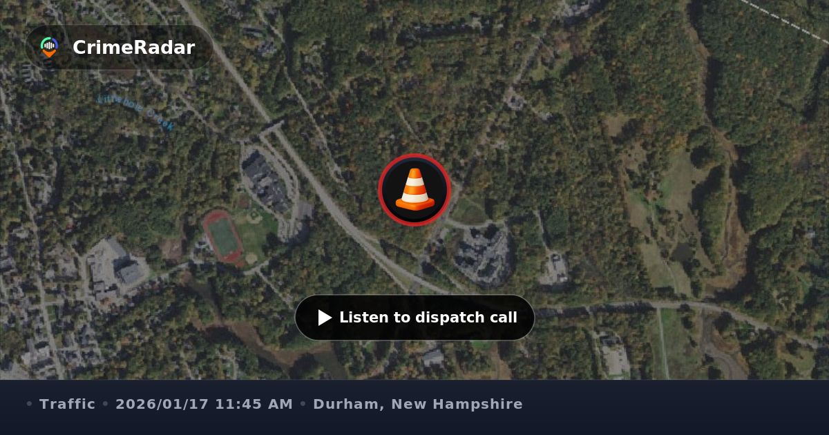 Single-vehicle crash near Route 4 in Durham, Durham NH | CrimeRadar