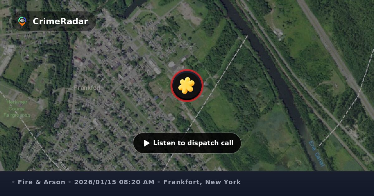 Carbon monoxide alarm checked near Fourth Ave, Frankfort NY | CrimeRadar