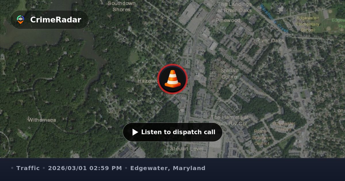 Two-vehicle crash at gas station on Central Avenue, Edgewater MD ...