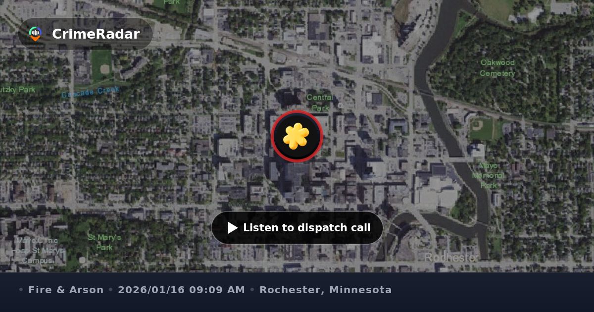 Fire alarm at Mayo Clinic Baldwin building, Rochester MN | CrimeRadar