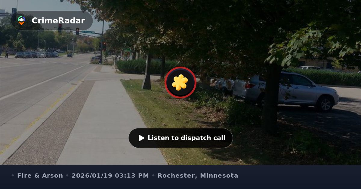 Apparent fire system test at Broadway Ave station, Rochester MN ...