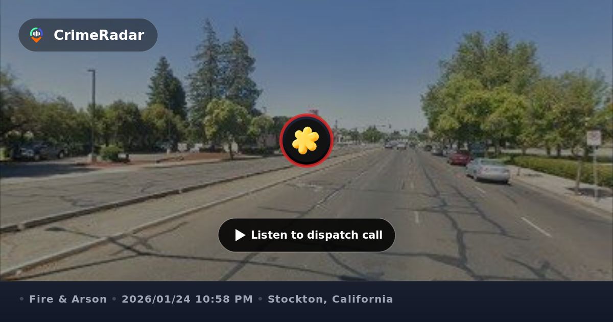 Fire reported along Interstate 5 near March Ln, Stockton CA | CrimeRadar