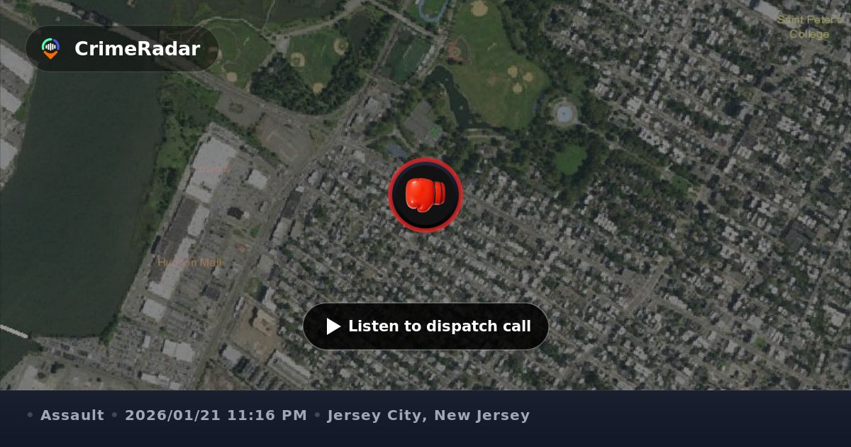 Apparent assault near Lexington Ave, Jersey City NJ | CrimeRadar
