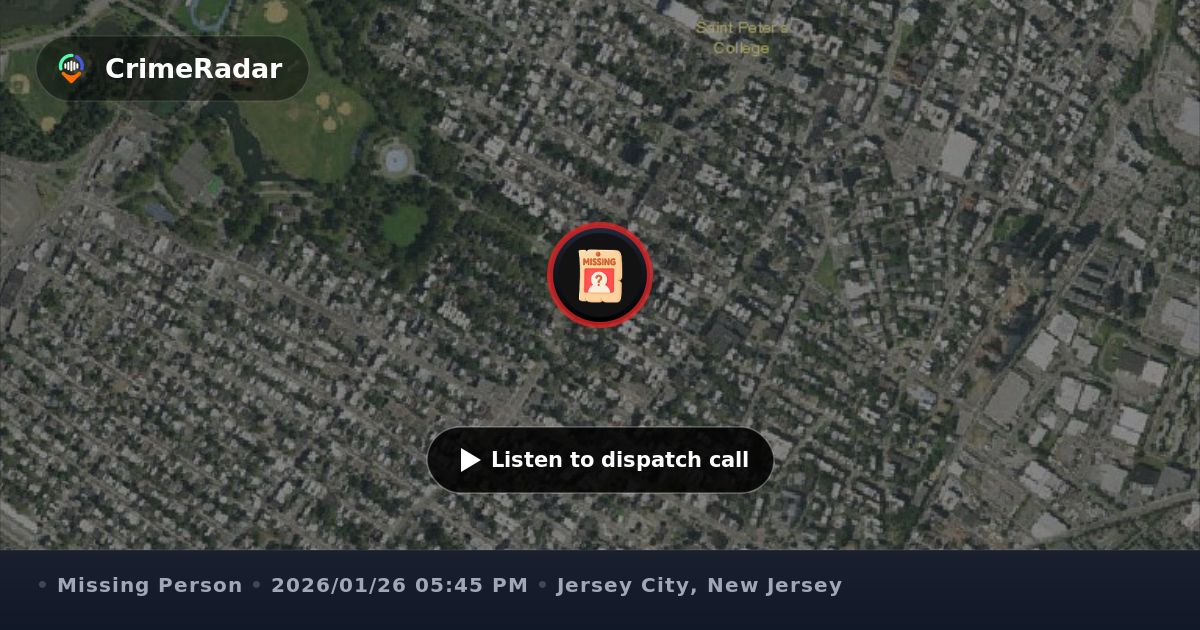 Possible missing juvenile report near Union St, Jersey City NJ | CrimeRadar