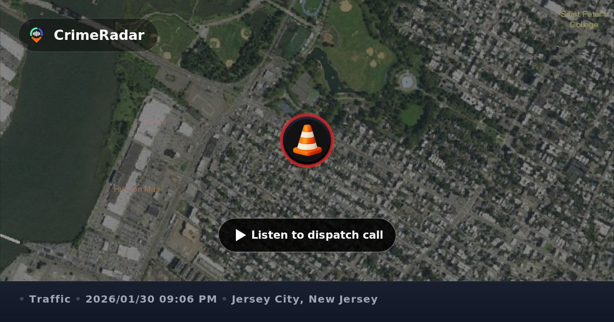Minor traffic accident on west side of Jersey City, Jersey City NJ ...