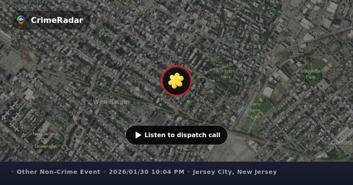 Tow inquiry involving animal control vehicle, Jersey City NJ | CrimeRadar