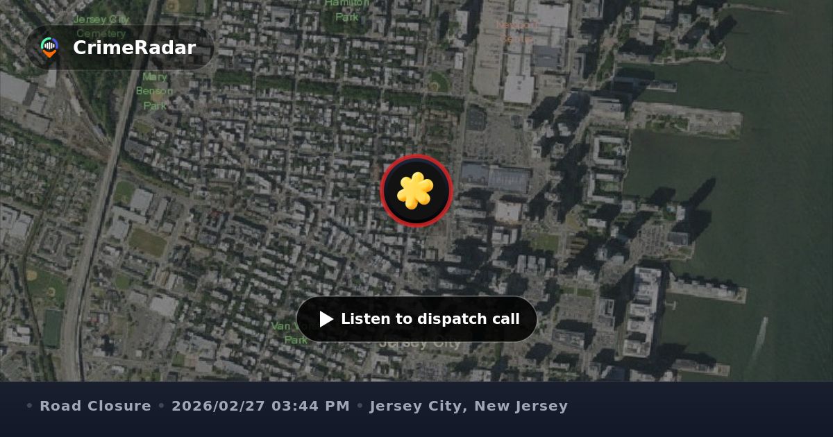 Road closure for snow work on Christopher Columbus Dr, Jersey City NJ ...