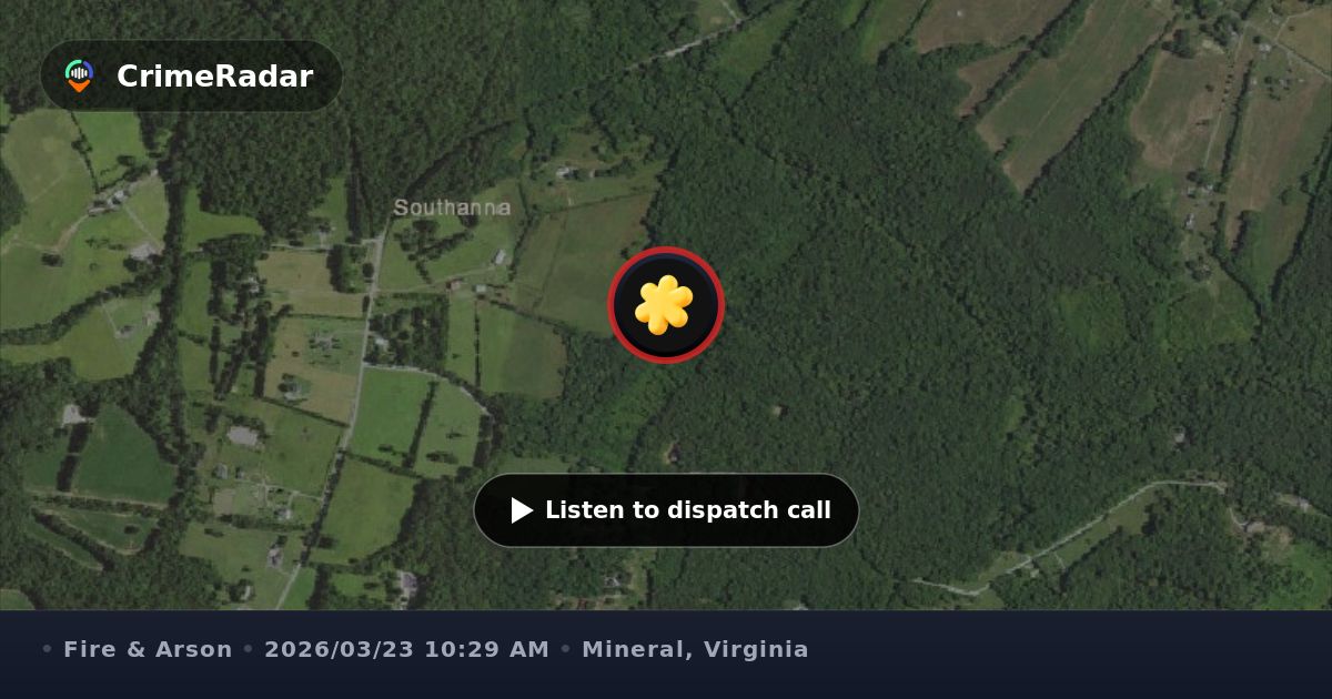 Fire investigation on War Bonnet Trail, Mineral VA | CrimeRadar