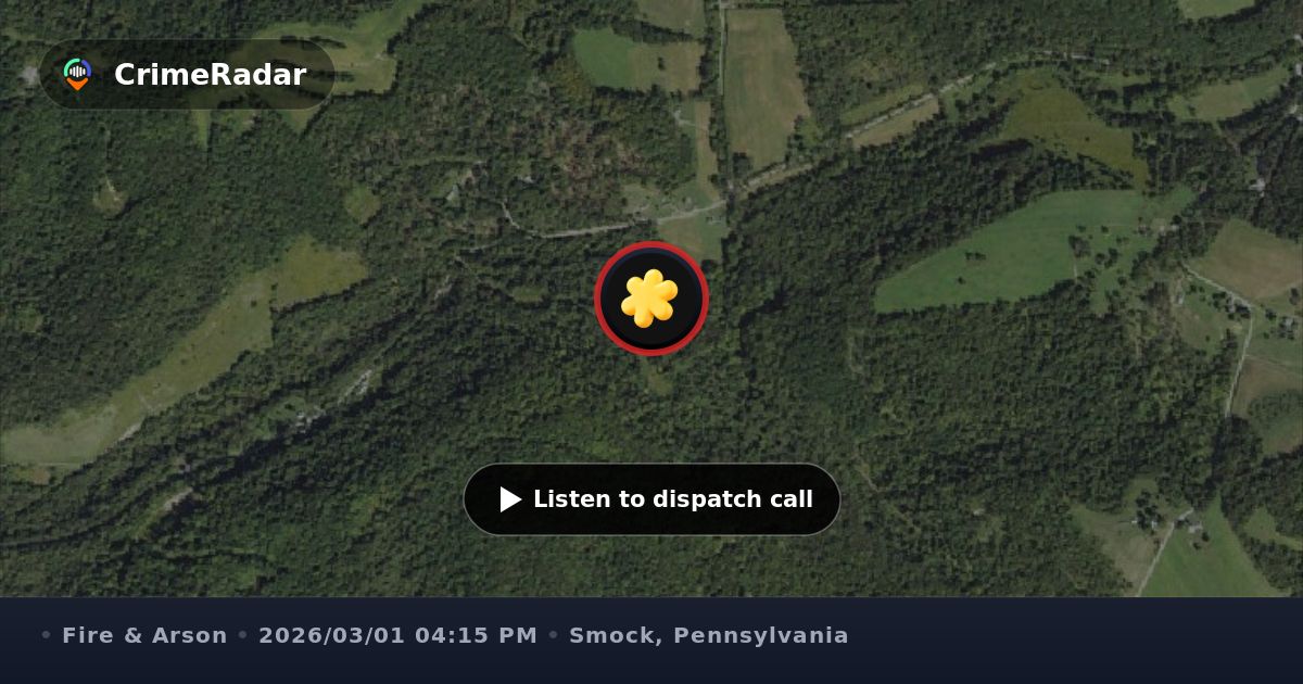 Structure fire on Pump Station Road in Franklin, Smock PA | CrimeRadar