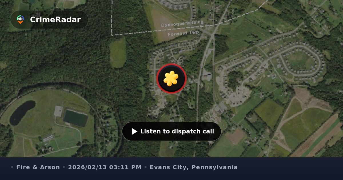 Reported structure fire found to be controlled burn, Evans City PA ...