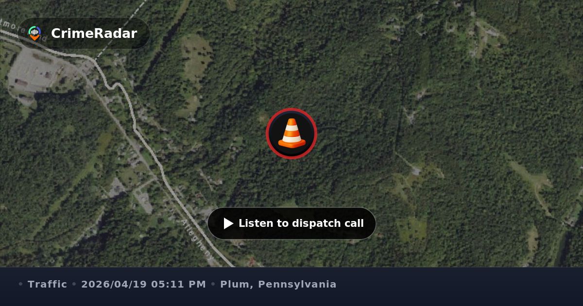 Vehicle crash alert on Old Leechburg Road, Plum PA | CrimeRadar